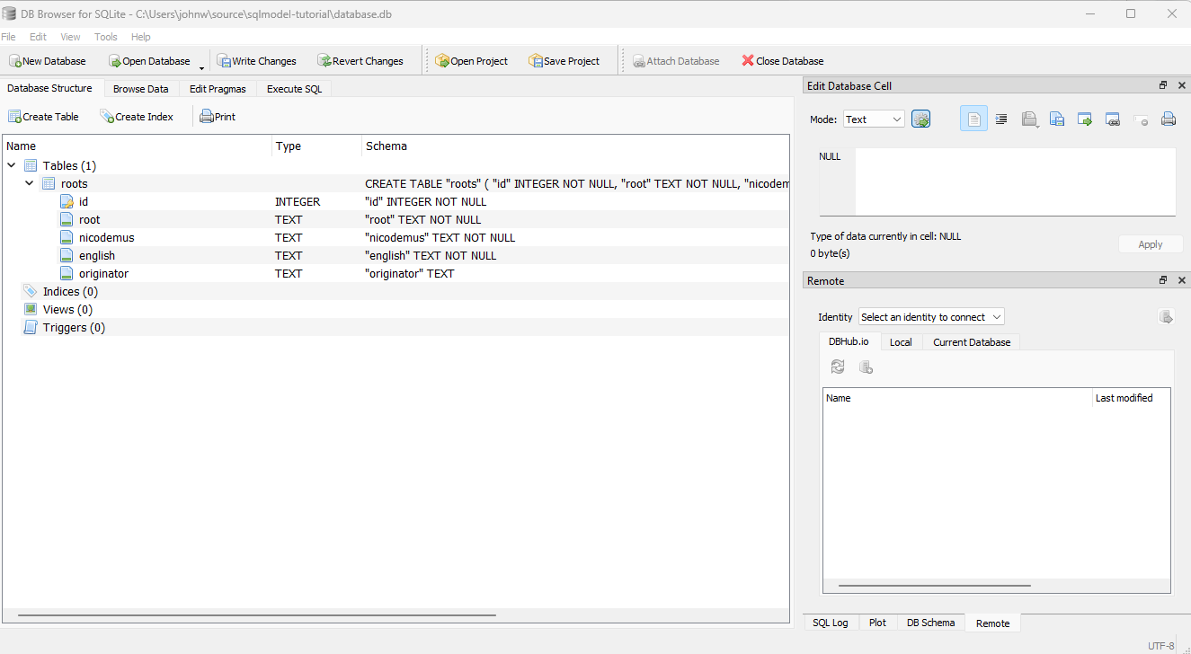 Create a Database and Build a Table with SQL - Advancing Indigenous Language Technologies
