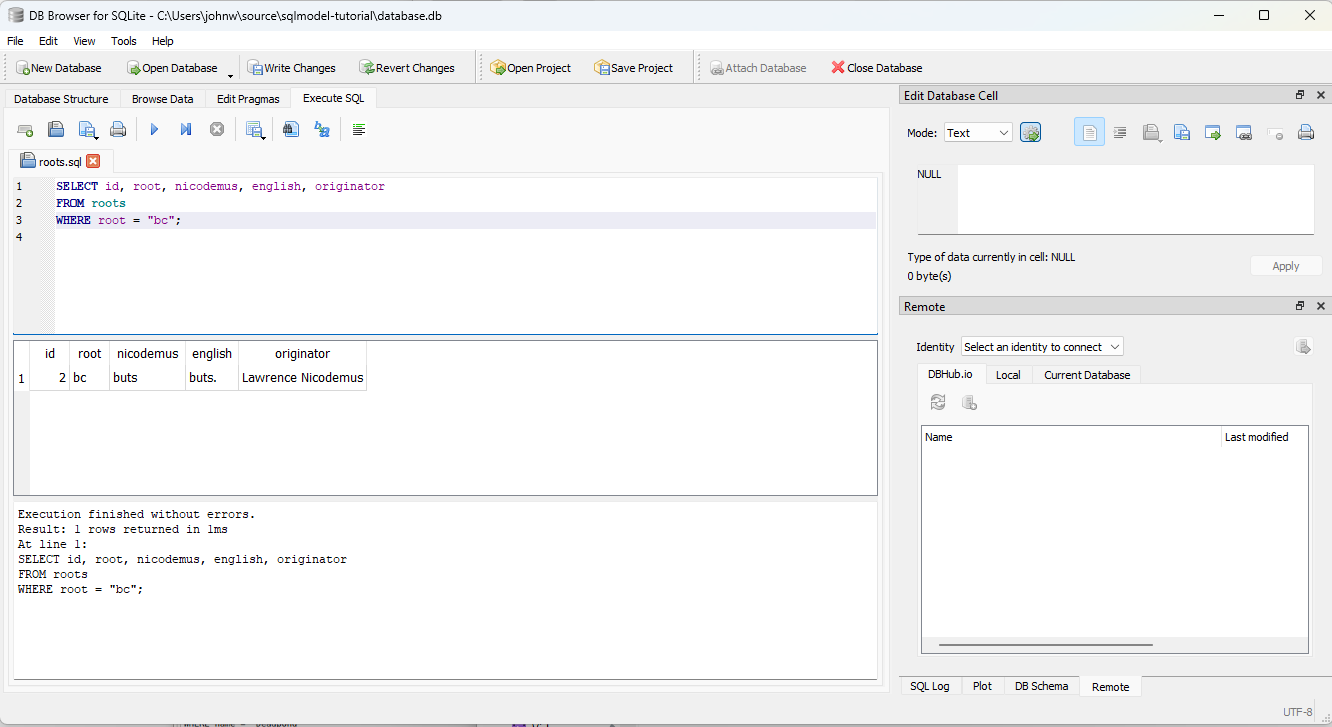 The SQL WHERE clause - Advancing Indigenous Language Technologies